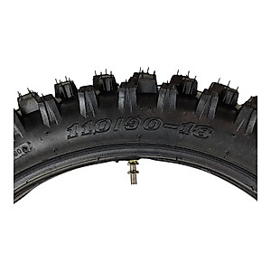 RedCap Rear 110/90-18 Tire with Inner Tube Complete Set for Off-Road Motocross 125cc-250cc Honda Apollo Surron CRF250 TTR230 CRF230F XR650R KLX65 Pit Dirt Bike