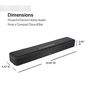 Denon Home Sound Bar 550 with Dolby Atmos and HEOS Built-in (Factory Certified ) (Renewed)