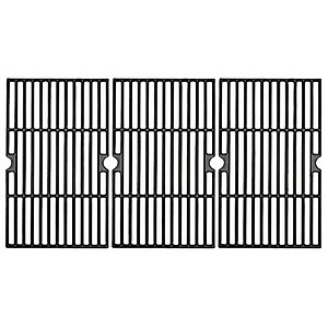 BBQ Grill Grate 16 15/16-inch Matte Cast-Iron Cooking Grates Replacement 3-Pack for Charbroil 463251505, 463251605, 463250509, Broil King Centro Master Chef Gas Grills etc
