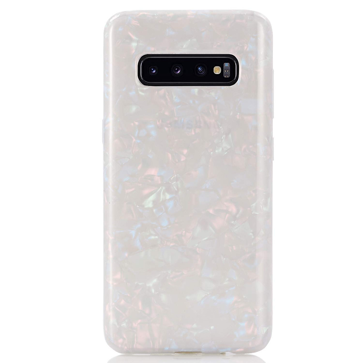 J.west Galaxy S10 Plus Case, Luxury Sparkle Glitter Cute Phone Case Girls Women Pretty Design Translucent Clear Slim TPU Soft Rubber Silicone Cover Protective Case for Samsung Galaxy S10 Plus Colorful