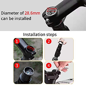 baluoqi Bicycle Headset Spacer 1-1/8 inch 28.6mm with Stem Top Cap(carbon fiber),Headset Star Nut and Long Titanium Bolt Aluminium Alloy MTB Road Bike Stem Headset Spacer(Red)