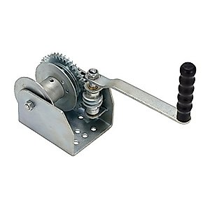 Vestil Wall-S Wall Mounted Hand Winch, Single,Silver