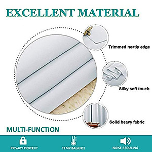 NICETOWN Indoor Curtain Waterproof with Tab Top Design, Thermal Insulated Sunlight Block Patio Curtain for Keep Warm in Winter & Keep Cool in Summer (1 Pack, W52 x L84, Greyish White)