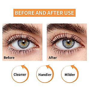 Eyelash Extension Cleanser Brelyee Orange Blossom Lash shampoo 60ml + Brush, Eyelash Wash for Extensions, Lash Cleanser, Lash Bath, Lash Cleaner, Paraben & Sulfate Free for Professional & Self Use