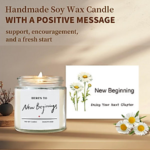 Going Away Gifts for Friends, Coworker Leaving Gifts, New Beginnings Gifts for Women, Farewell Gifts for Coworker - Lavender Scented Candle, New Job, Goodbye, Bracelet & Greeting Card Gifts Set