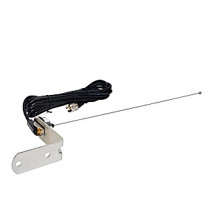 HYS VHF NMO Antenna, 17.9 Inches Whip Antenna with NMO Mount 4meter (13.1ft) PL259(UHF Male) RG58 Coax Cable and L Shape Bracket for Yaesu Kenwood Midland Motorola Mobile Radio