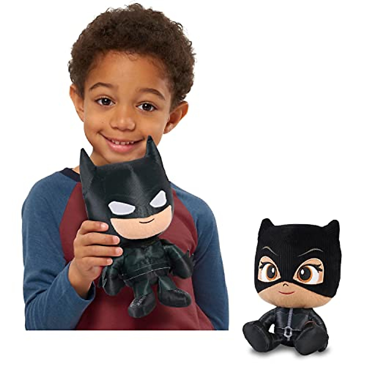 BATMAN The and Selina Kyle 11-Inch Small Plush Toys 2-Pack, The Movie, Kids Toys for Ages 3 Up, Amazon Exclusive