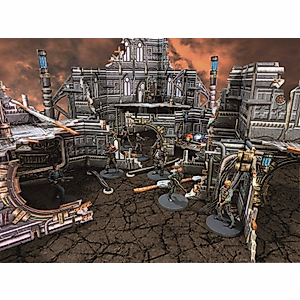 Battle Systems Sci-Fi Terrain - 28mm Modular 3D Space Terrain - Perfect for Wargaming and Roleplaying Tabletop Games - Full Colour Printed 3D 40K Multi Level Building Models (Gothic Ruins)