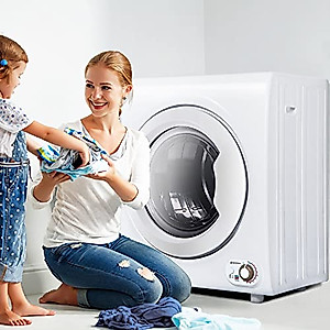 Sentern Compact Portable Laundry Dryer - 9LBS Capacity Portable Front Load Clothes Dryer 1400W Power with 4 Drying Modes, Stainless Steel Tub for Apartment