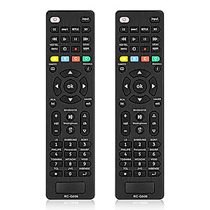 2 PCS Universal IR TV Remote Control for TCL, LG, Hisense,Samsung, Philips, Vizio, Sharp, Sony, Panasonic, Sanyo, Insignia, Toshiba and Other Brands Smart TV with Netflix 3D Shortcut Buttons No Voice