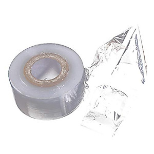 YARDWE Grafting Tape| 3 Roll 30mm Wide Clear Stretchable Nursery Grafting Films for Floristry Plants Repair, Bio- degradable Moisture Barrier Grafting Tools for Garden Trees Fruit Vegetable Flower