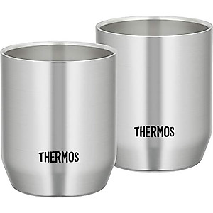 Thermos JDH-280P S Vacuum Insulated Cup, 9.5 fl oz (280 ml), Stainless Steel, Set of 2