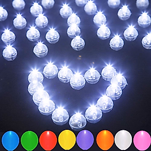 JJGoo 30pcs LED Balloon Light Mini Round Balls Lights, Waterproof Tiny Led Light Long Standby Time Lights for Balloon Paper Lantern Easter Eggs Birthday Party Wedding Halloween Christmas Decoration