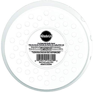 Miracle-Gro SMGCVS04 4" Plastic Saucer, Clear