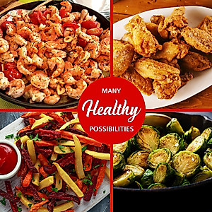 Brentwood 3.2-Quart Small Electric Air Fryer, Timer & Temp. Control (white, silver), Normal, AF-300W