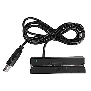 Swipe Card Reader, MSR90 USB Magnetic Strip Card Reader 3 Tracks Mini Mag Hi-Co Swiper