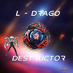 Crush Bey Battling Blades Metal Fusion Starter Set | 3 Tops and Launcher (L-Drago Destructor, Phantom Orion & Black Sun Galaxy Pegasus)