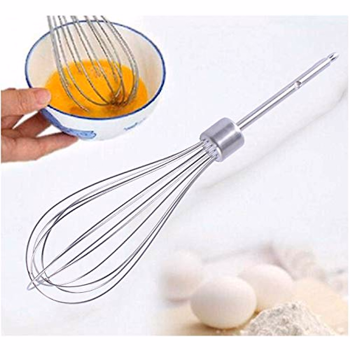 KHMPW & W10490648 Beaters for Hand Mixer by Wadoy Stainless Steel Pro Whisk Turbo Beaters, Cream, Making Mousse or Meringue, Shakes, Egg, Replace AP5644233, PS4082859, KHM2B, KHM512BM