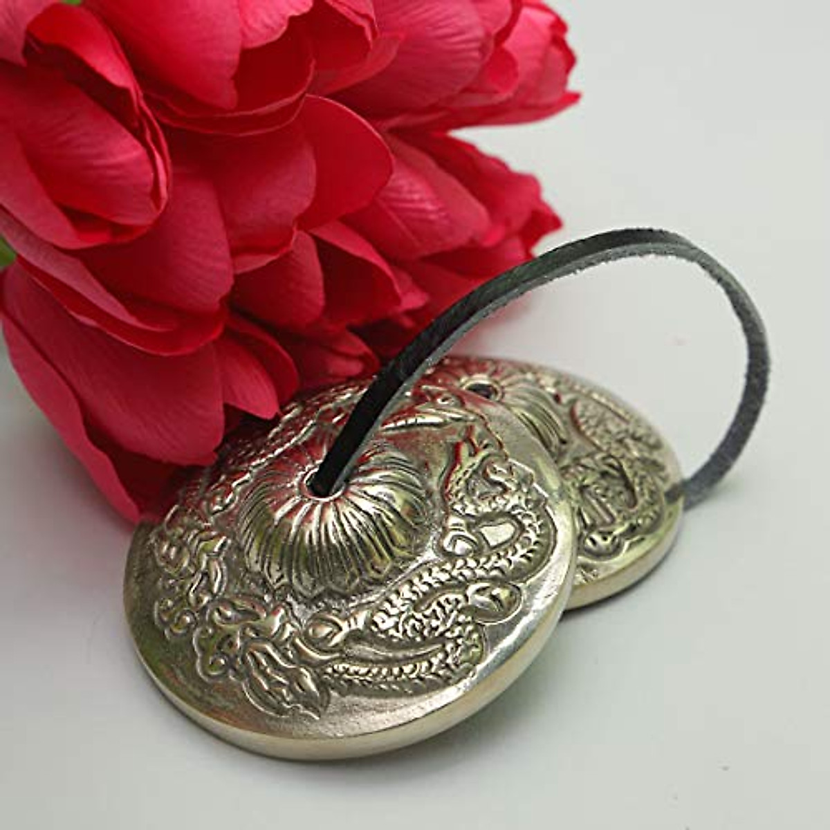 Himalayan Bazaar Tingsha Cymbals Bells - Easy To Play - Meditation Mindfulness Bronze Chime For Chakra Healing Sound Bath Spiritual Gifts Handcrafted Tibetan