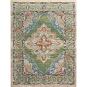 Unique Loom Isabella Collection Area Rug - Rossellini (9' x 12' Rectangle, Green/Blue)