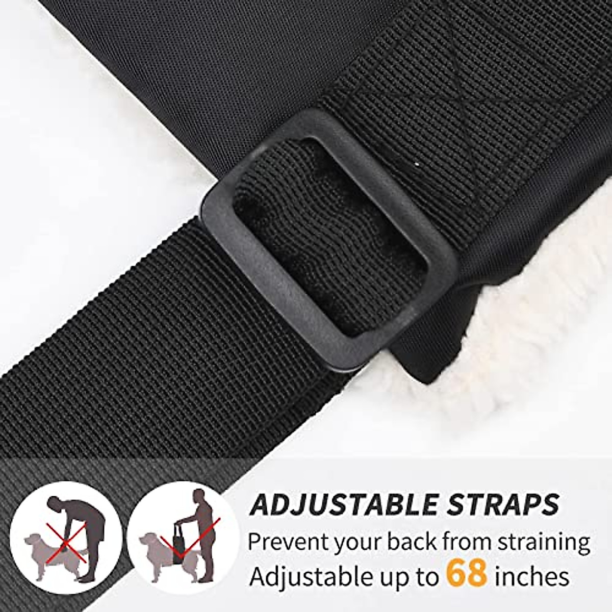 4-120 lbs Dog Lift Harness Adjustable Dog Sling for Large Dogs Lift Support and Rehab Harness for Weak Rear Legs, Soft Hind Leg Support Helps Senior, Injured, Disabled and After ACL Surgery (Large)