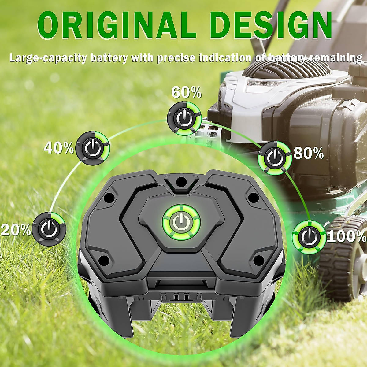 NELEBUTO Replacement EGO 56V Battery,5.0Ah Battery Compatible with All EGO 56 Volt Power+ Tools