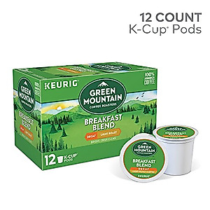 Green Mountain Coffee Roasters Keurig Single-Serve K-Cup Pods, Breakfast Blend Decaf Light Roast Coffee, 12 Count
