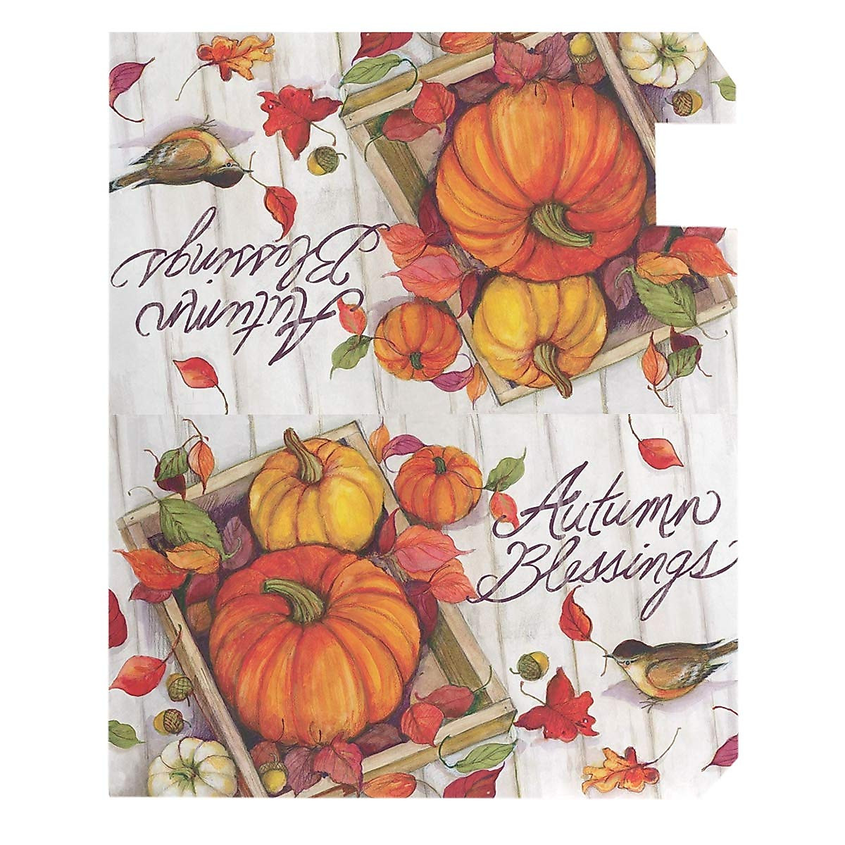 Vdsrup Autumn Pumpkins Cardinal Mailbox Covers Magnetic Fall Maple Leaves Birds Mailbox Cover Standard Size 18" X 21" Mailbox Wraps Post Letter Box Cover Garden Decoratives