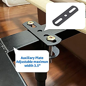 lukar 2Pcs Adjustable Bed Frame Support Legs, 7.1-13 Inch Metal Support Leg for Bed Frame Center Slat, Heavy Duty Furniture Leg for Bed Sofa Cabinet