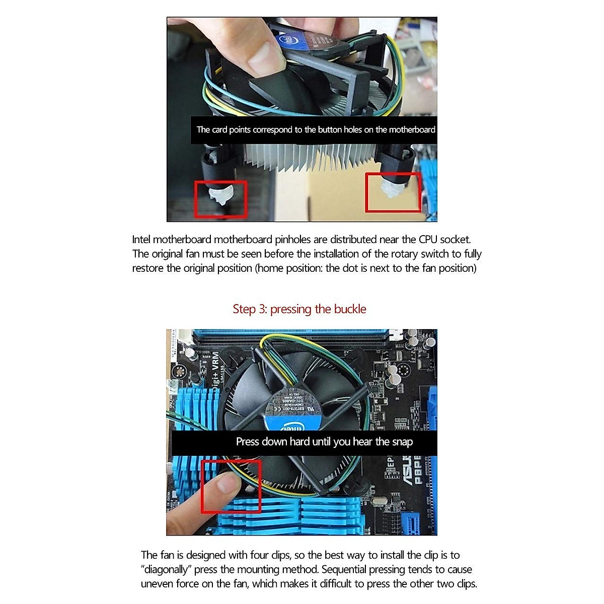 Intel E97379-001 Core i3/i5/i7 Socket 1150/1155/1156 4-Pin Connector CPU Cooler With Aluminum Heatsink and 3.5-Inch Fan For Desktop PC Computer