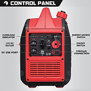 PowerSmart 2500 Watt Portable Gas Inverter Generator, Super Quiet for Camping, Tailgating, Home Emergency Use, (PS5020W)