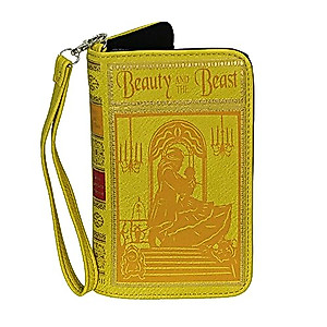 Things2Die4 Black and Gold Beauty and the Beast Checkbook Style Fashion Wallet, One Size