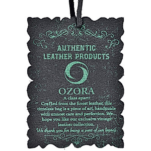 Ozora Multi Pockets Handmade Leather Crossbody Handbags & Sling Bag for Men & Women with Detachable Holster (Black Nappa)