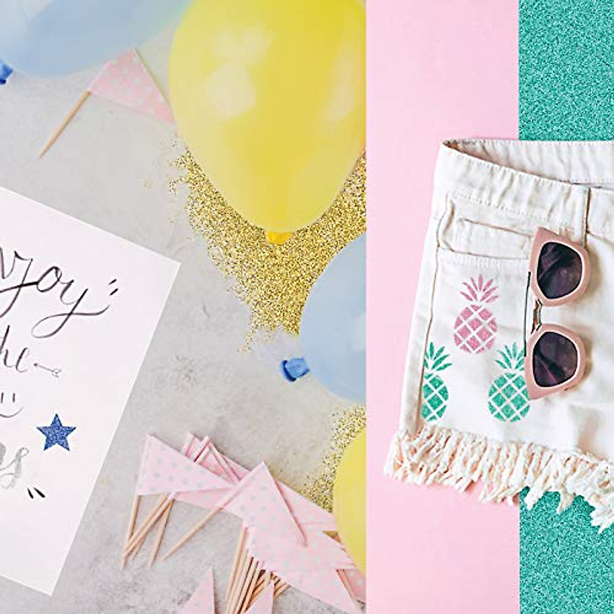 Aladine - Izink Diamond - Glitter Painting - Ultra Glitter Concentrate - Decoration Any Support - DIY and Creative Leisure - Made in France - Soft Bottle 80 ml - Caribbean Blue