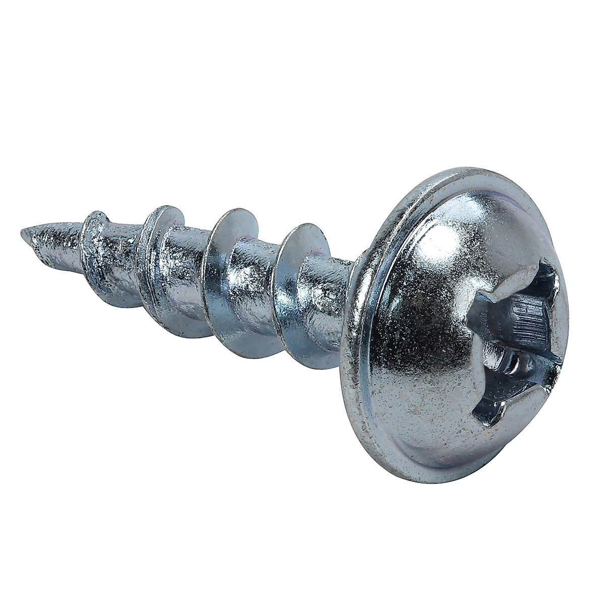 Rok Hardware #8 x 5/8" Coarse Thread Square Phillips Round Washer Head Type 17 Zinc Plated Wood Screws Zinc MDF (100)