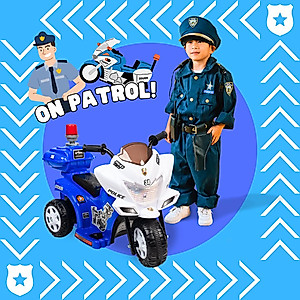 KID MOTORZ Lil Patrol Ride On Toy, 6V, Purple and Pink