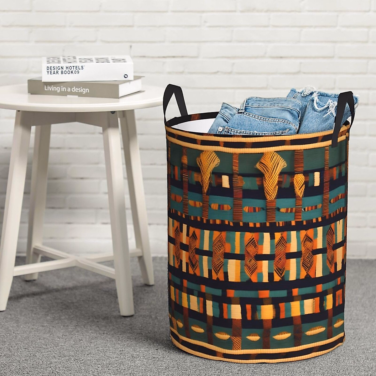 Laundry Basket, Laundry Hamper, Hampers For Laundry, Clothes Baskets Collapsible With Handles,African Classic Weave
