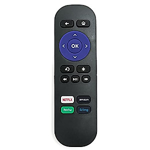 VINABTY New Replacement Remote fit for Roku 1 2 3 4 Premiere 4620XB 4620R 3900XB 3050R 3700XB 2000C 2710R 4210XB 3900R 2500R LT 2700R 2450XB 3710RW with 4 Shourtcuts Keys, for Set Top Box