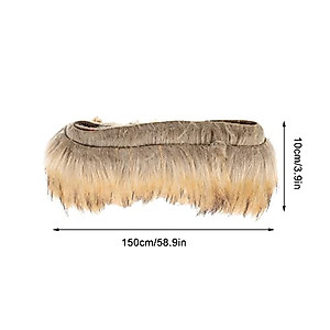 Faux Fur Fabric Fluffy Precut Strips Fuzzy Craft Long Artificial Shaggy Fabrics Patches for Sewing Gnome Dwarf Beard Hair Cosplay Decoration