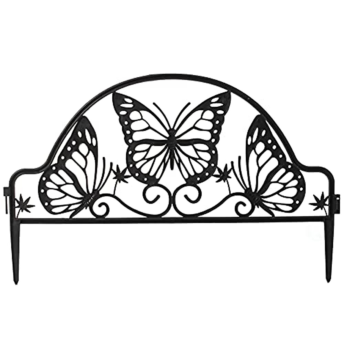 Gardenised QI004110.6 Decorative Butterfly Design Fence Garden Edging Landscape Border Path Panel, Pack of 6, Bronze