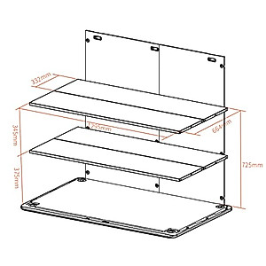 ADDOK 1 Piece Metal Laminate Shelf Easy Installed, Durable Shelving Board for Storage Shed Unit (51”x13”x1”)
