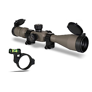 Monstrum G3 4-16x50 FFP Rifle Scope | Flat Dark Earth | Monstrum Rifle Scope Level Bubble | 30 mm Diameter | Bundle