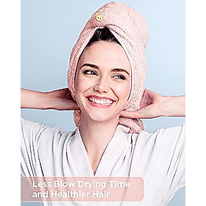 Hair Dryer Brush Blow Dryer Brush in One, Brush Blow Dryer with Negative Ionic, 4 in 1 Hair Dryer and Styler Volumizer Blowout Brush Hair Dryer for Drying Straightening Curling with Hair Towel Wrap