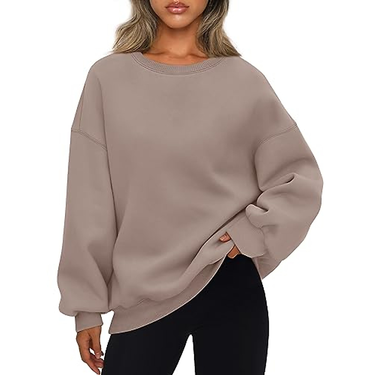 EFAN Women Sweatshirts Oversized Crew Neck Pullover Cute Casual Hoodies 2023 Fall Outfits Fashion Clothes