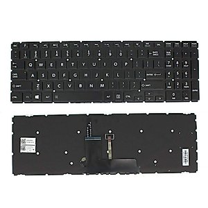 Replacement for Toshiba Satellite Radius P55W-C5208 P55W-C5210 P55W-C5314 P55W-C5316 P55W-C5318 P55W-C5320 P55W-C5321-4K Laptop US English Backlit Keyboard H000082910 0KN0-DQ3US12