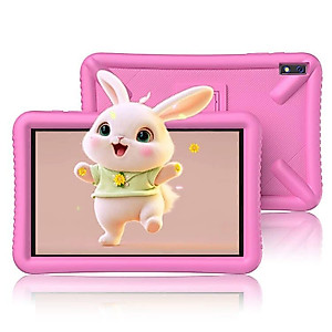 TOSCiDO 10 inch Kids Tablet, Tablet for Kids, Android 11, 32GB ROM, Quad Core Processor, 1280 * 800 IPS HD Display, Parental Control, WiFi, Dual Cameras with T201 Kids Tablet Case - Pink