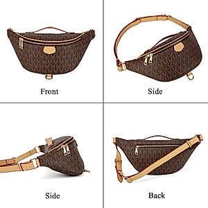 Casual Travel Daypack for Women Sling Chest Backpack Fashion Waist Belt Pack Bags Crossbody Pouch Money Shoulder Purse (Deep-Brown)