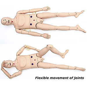 PreAsion Manikin Training 24 Wound ModulesTrauma Manikin Care Multi Functional Anatomical Human Model Advanced Training Manikin Model Demonstration Manikin for Men and Women Life-Size Nursing Model