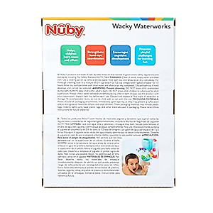 Nuby Wacky Waterworks Pipes Bath Toy with Interactive Features for Cognitive Development