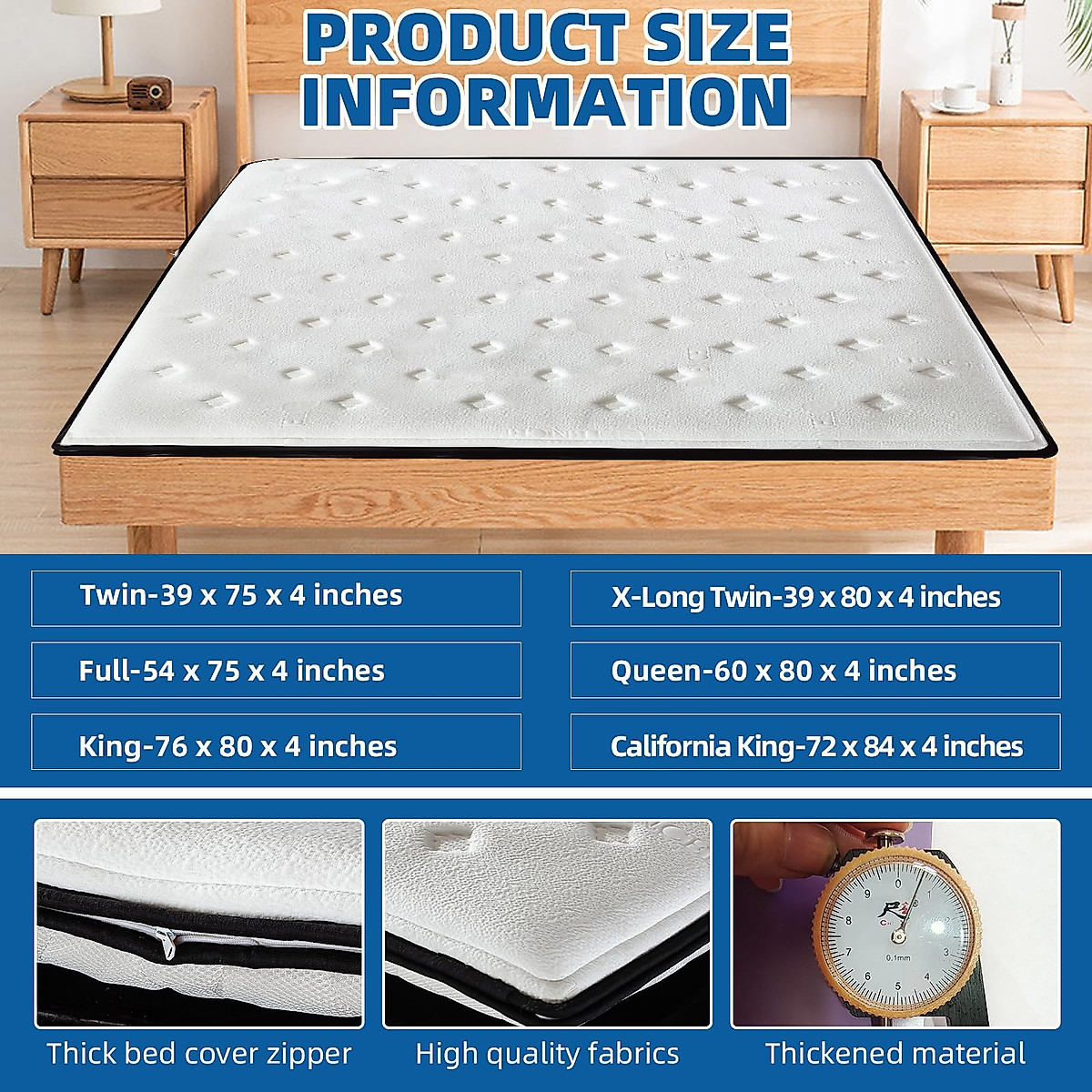 Free Flow Full Water Bed Mattress, PVC Softside Water Bed with Smart Thermostats and Waterbed Fill and Drain Kit, Multifunction and Durable Foldable Water Bed Set for Elderly, Adults (Queen)